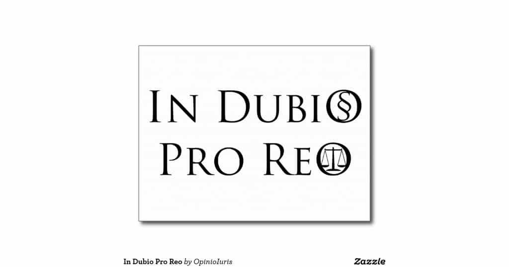 "In dubio pro reo"